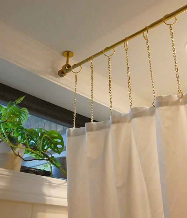 Let in the Light with DIY Shower Curtain Chain - Yellow Brick Rose Home