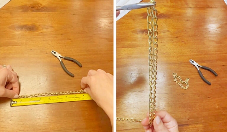 Let in the Light with DIY Shower Curtain Chain - Yellow Brick Rose Home